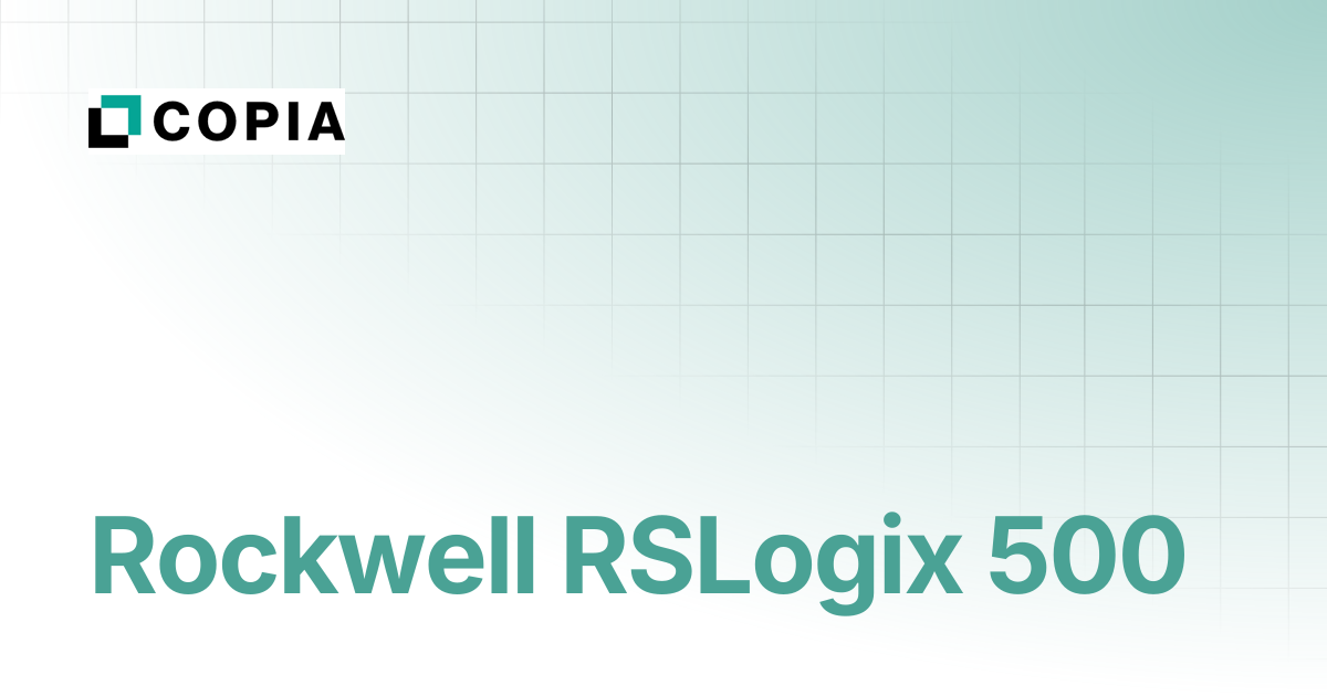 Rockwell RSLogix 500 | Copia Docs