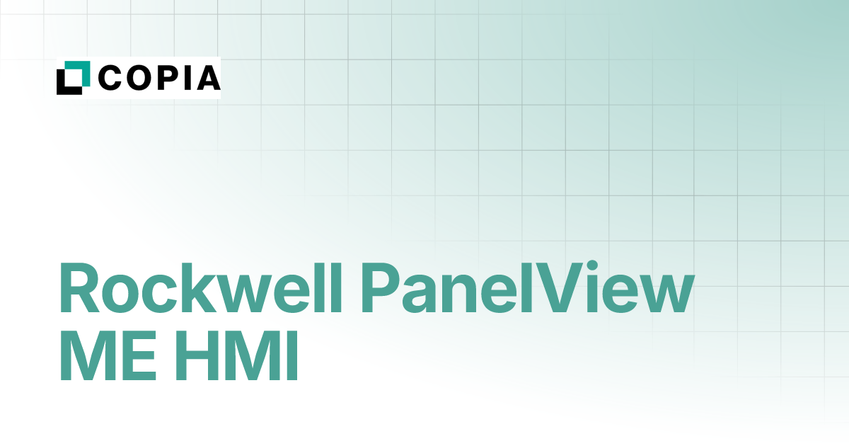 Rockwell PanelView ME HMI | Copia Docs